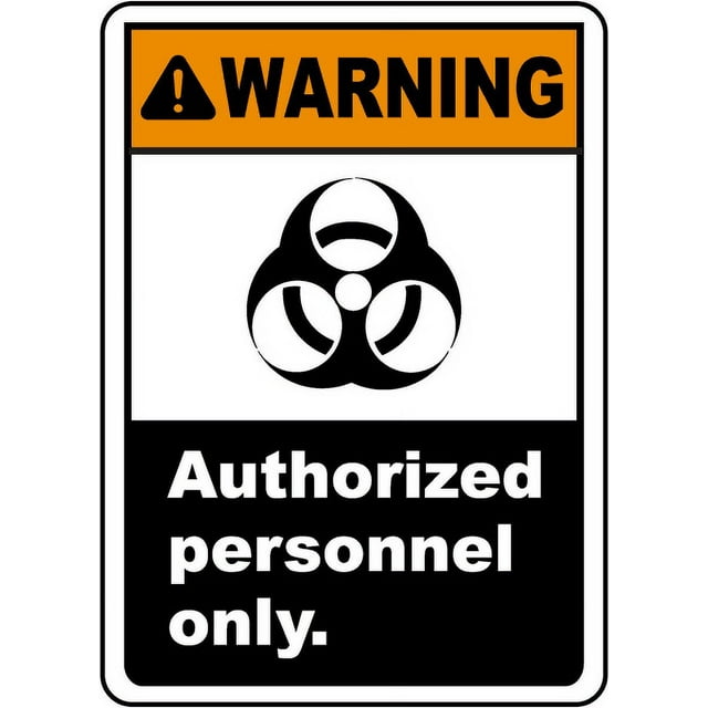 Vinyl Stickers - Warning Authorized Personnel Only Sign 1 - Safety and ...