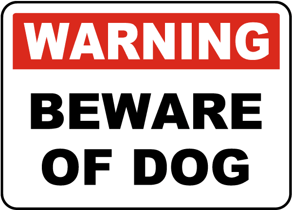 Vinyl Stickers - Warning Beware of Dog Sign - Safety and Warning ...