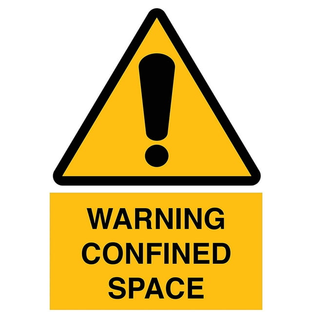 Vinyl Stickers - Warning Confined Space Sign - Safety and Warning ...