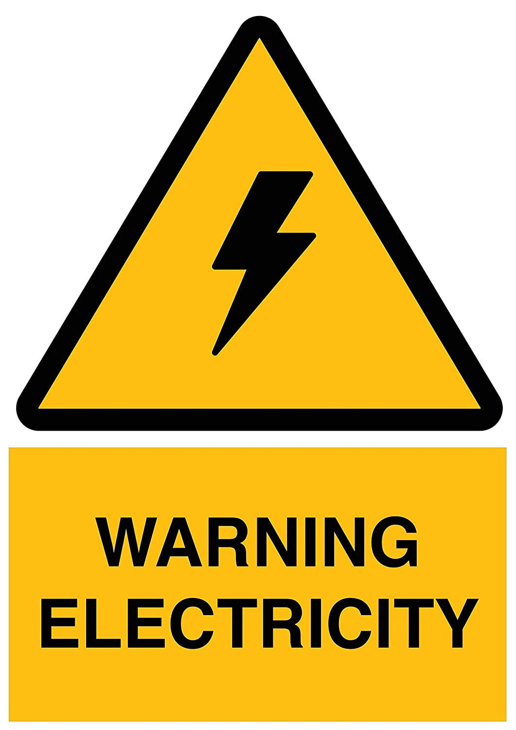 Vinyl Stickers - Warning Electricity Sign - Safety and Warning ...