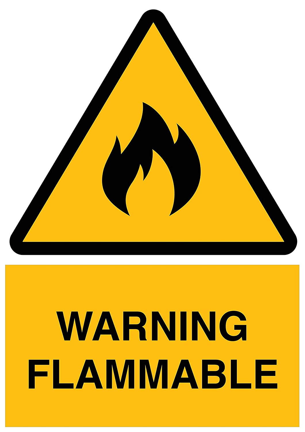 Vinyl Stickers - Warning Flammable Sign - Safety and Warning Warehouse ...