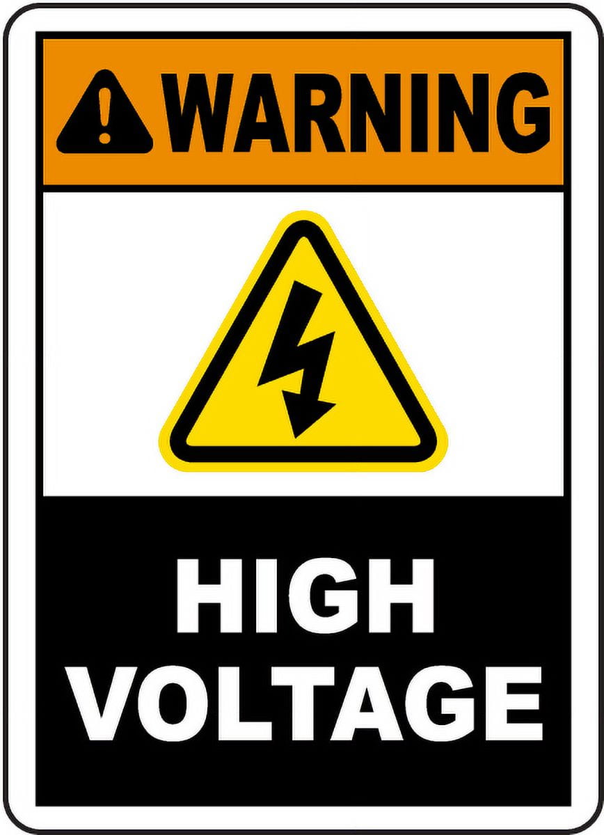 Vinyl Stickers - Warning High Voltage Sign W5 - Safety and Warning ...