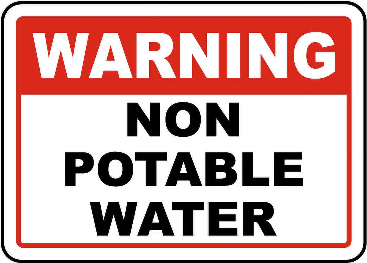 Vinyl Stickers - Warning Non Potable Water Sign - Safety and Warning ...