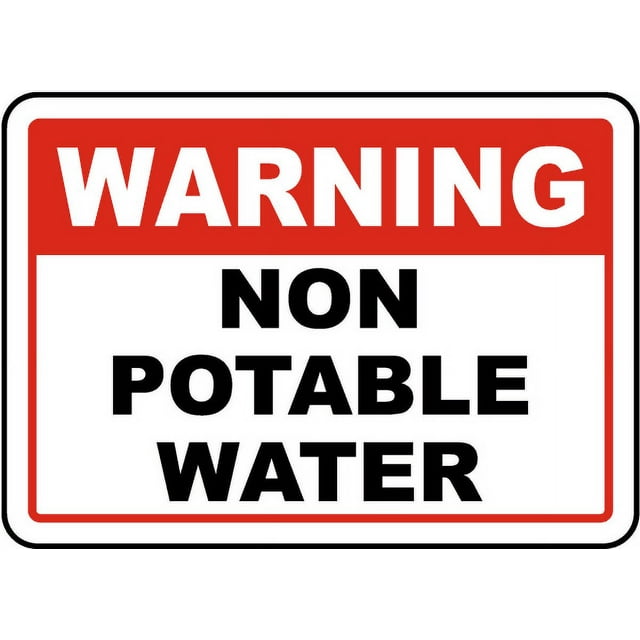 Vinyl Stickers - Warning Non Potable Water Sign - Safety and Warning ...