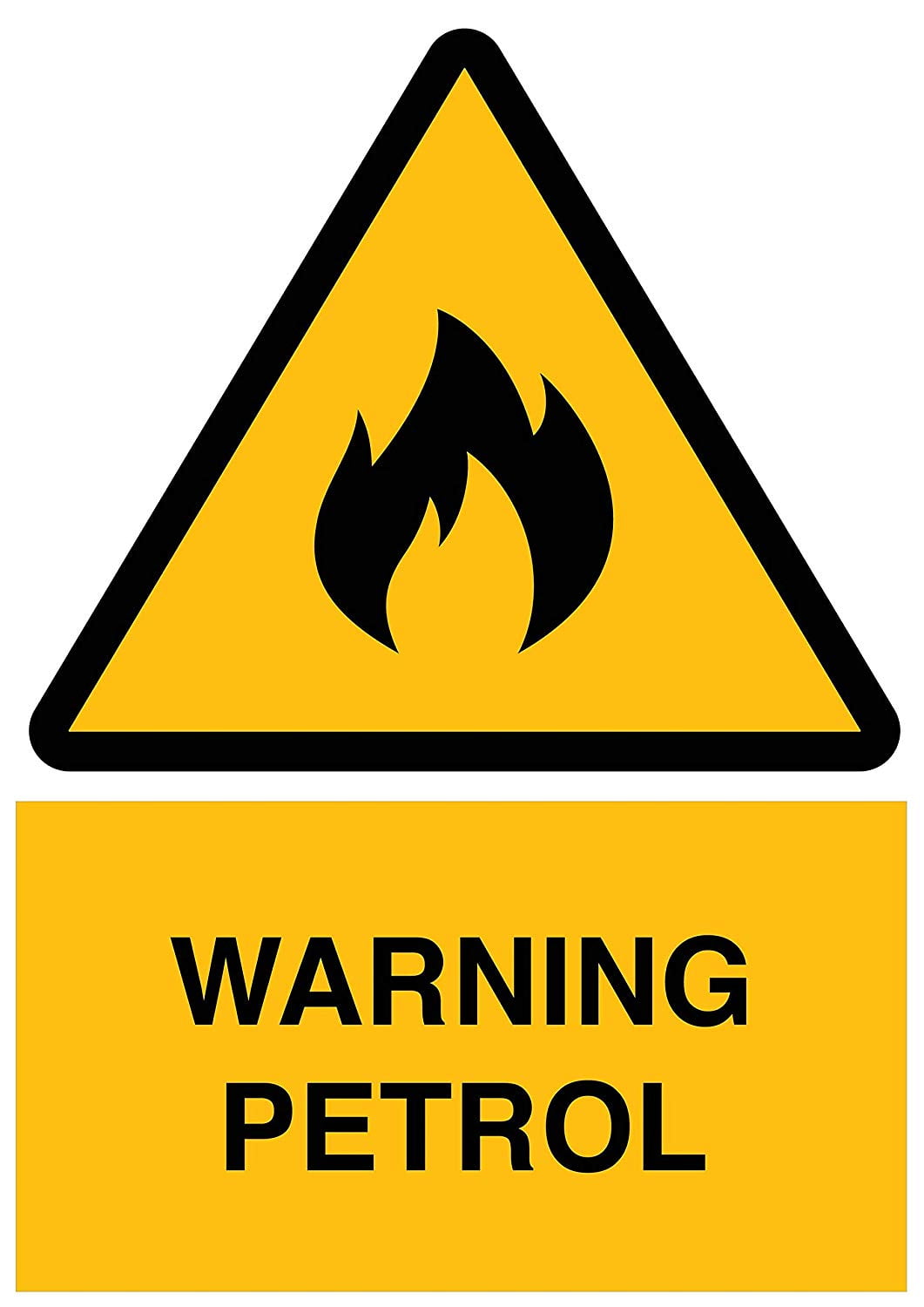 Vinyl Stickers - Warning Petrol Sign - Safety and Warning Warehouse ...
