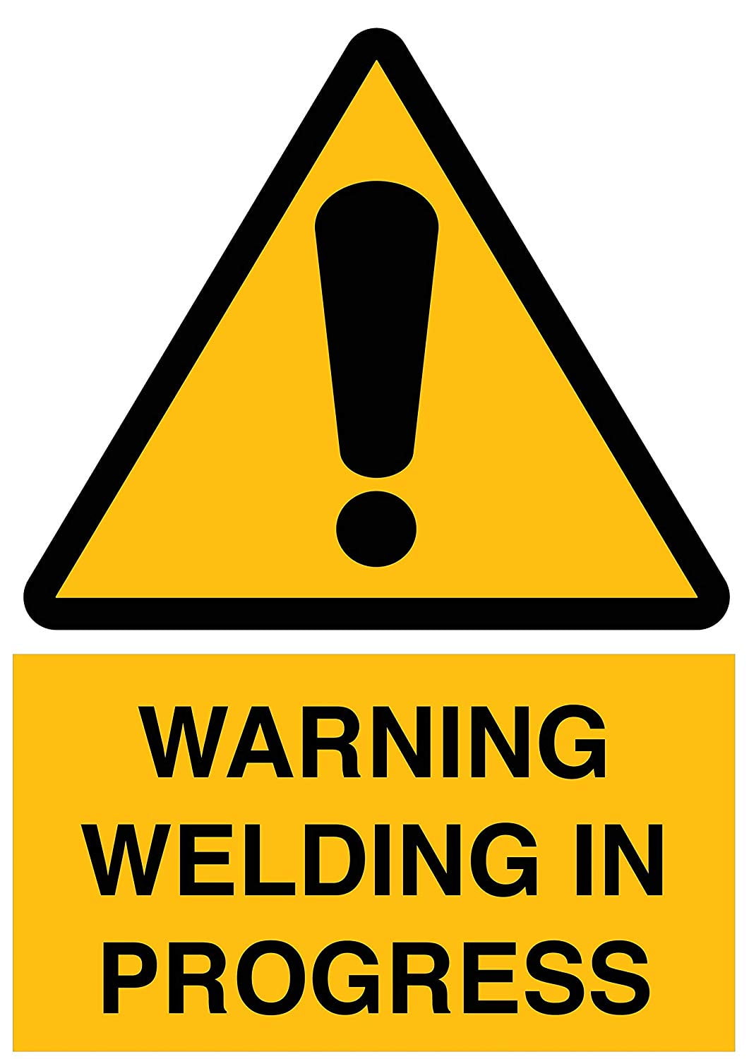 Vinyl Stickers - Warning Welding in Progress Sign - Safety and Warning ...