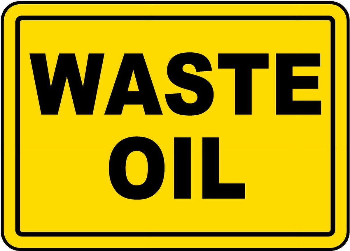 Vinyl Stickers - Waste Oil Sign - Safety and Warning Warehouse Signs ...