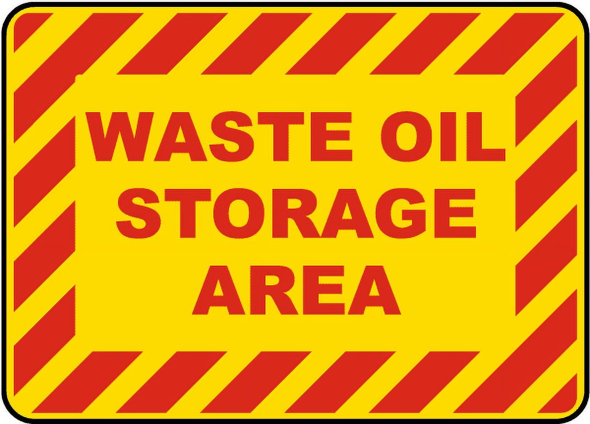 Vinyl Stickers - Waste Oil Storage Area Sign - Safety and Warning ...