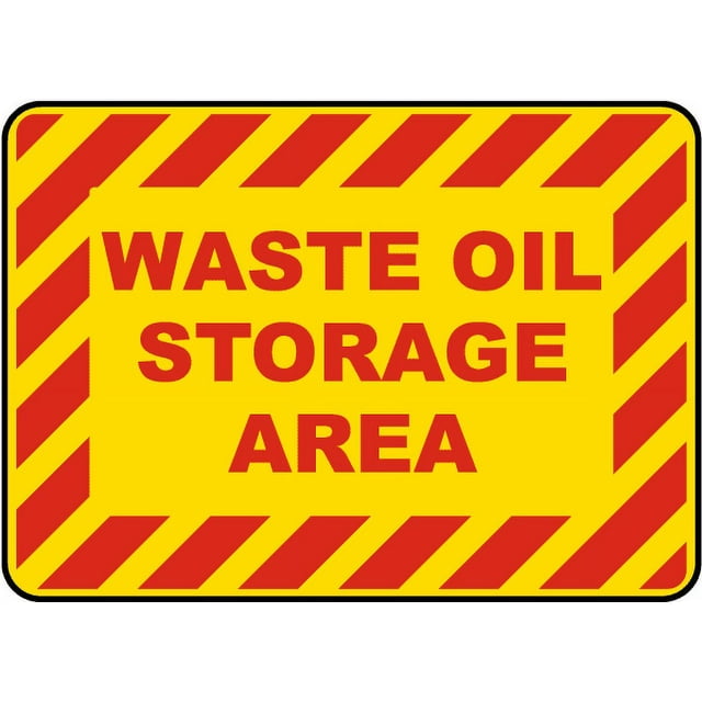 Vinyl Stickers - Waste Oil Storage Area Sign - Safety and Warning ...