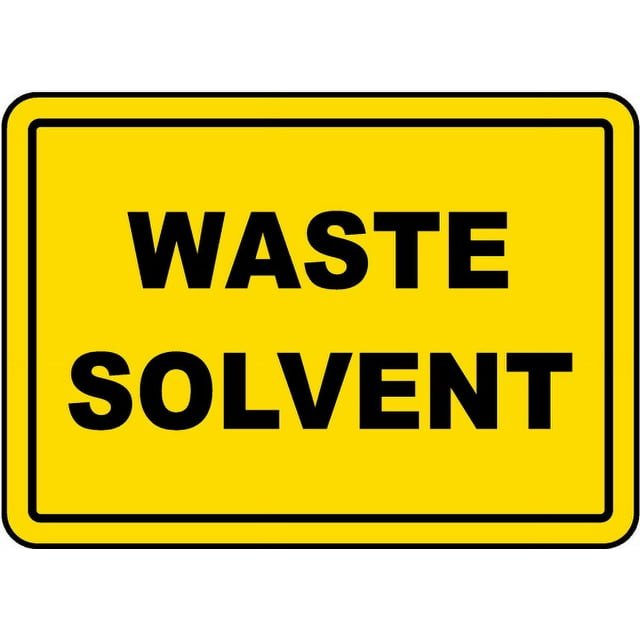 Vinyl Stickers - Waste Solvent Sign - Safety and Warning Warehouse ...