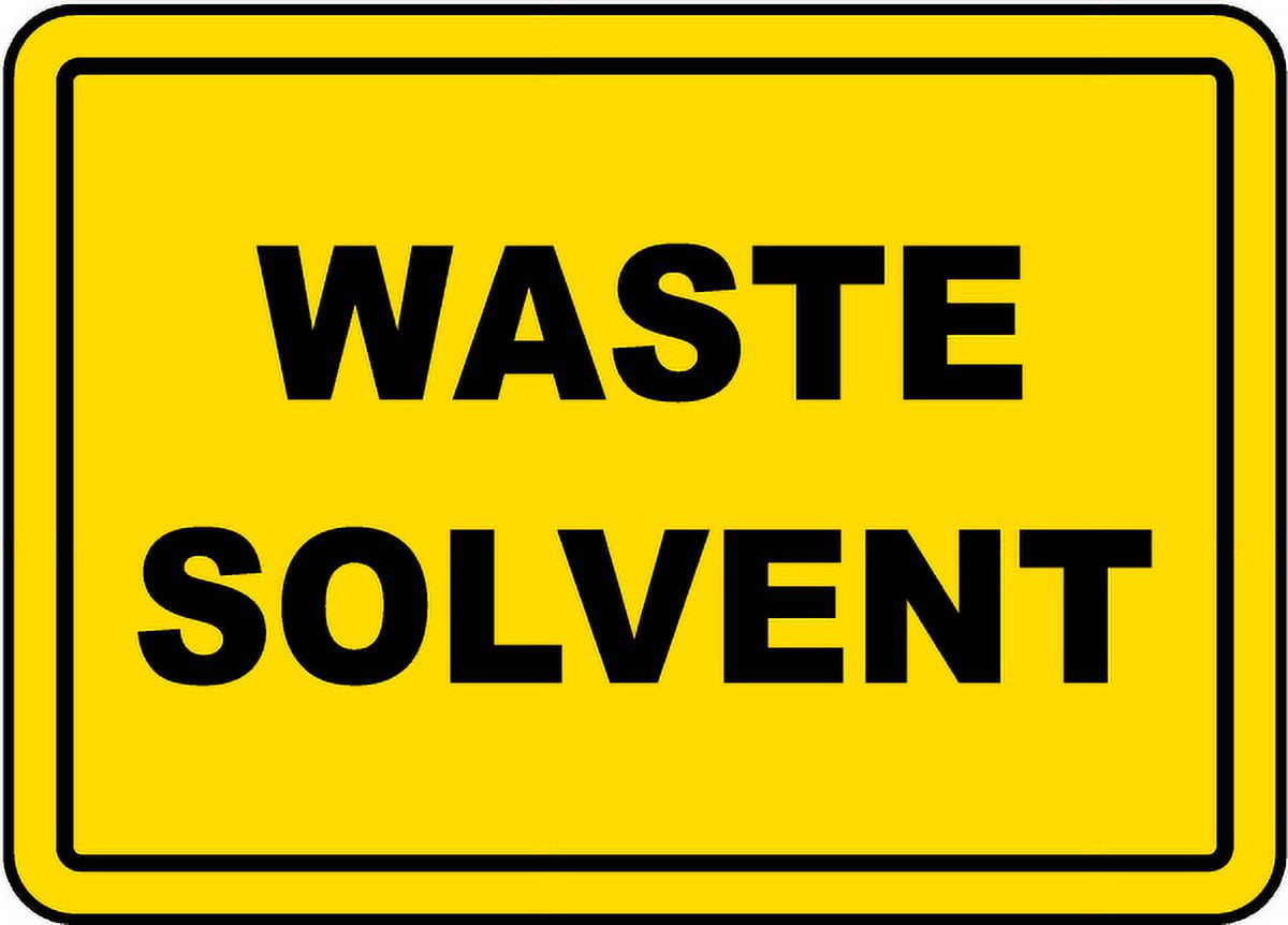 Vinyl Stickers - Waste Solvent Sign - Safety and Warning Warehouse ...