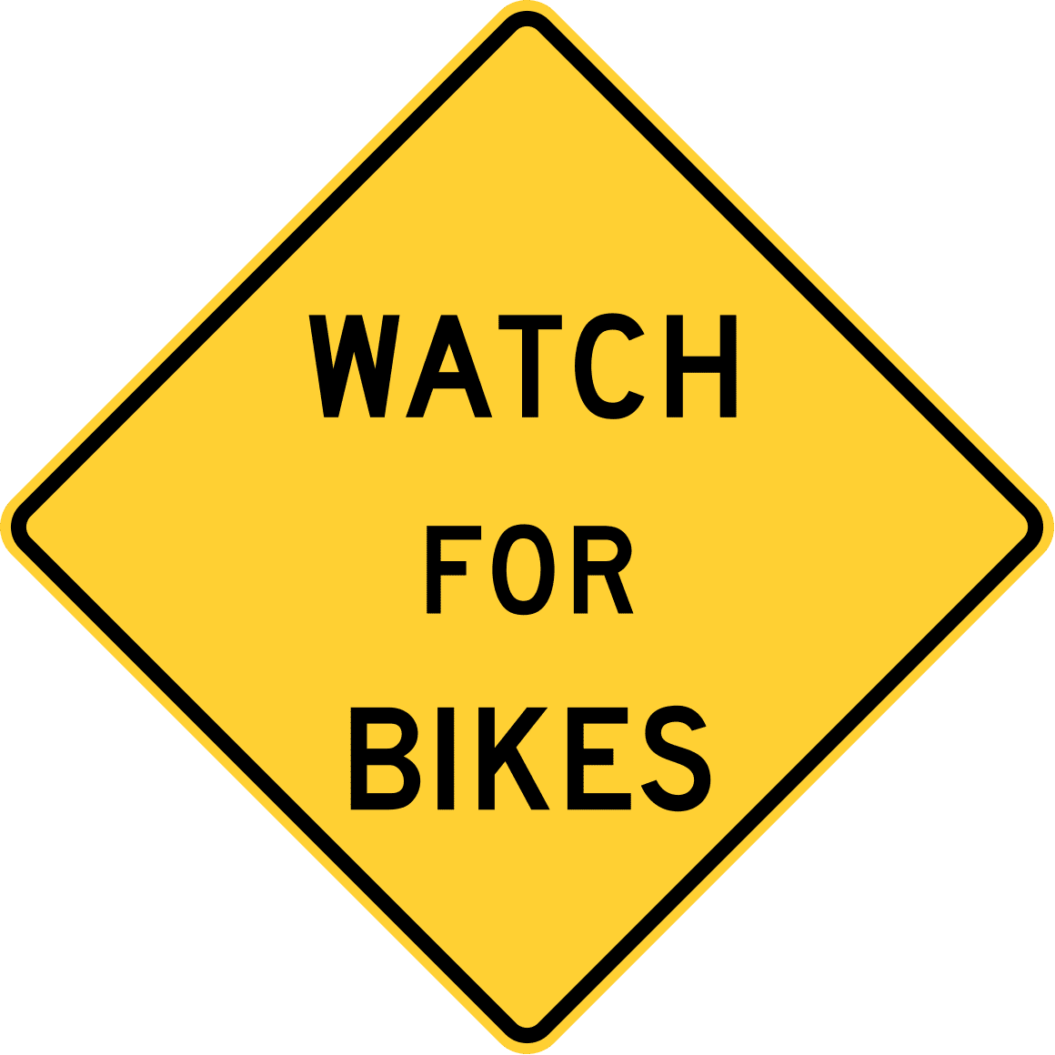 Vinyl Stickers - Watch for Bikes, Maryland - Safety and Warning ...