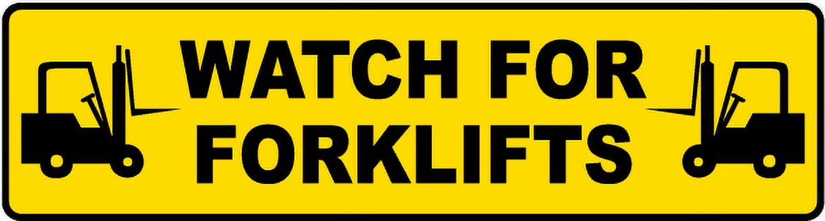 Vinyl Stickers - Watch for Forklifts Floor Sign Y2 - Safety and Warning ...