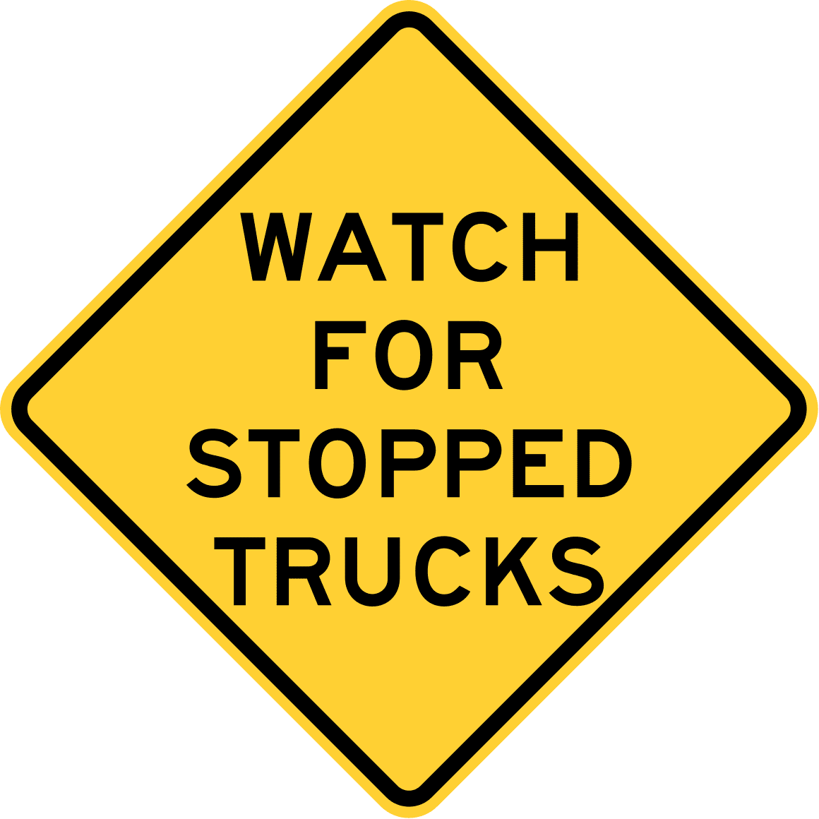 Vinyl Stickers - Watch for Stopped Trucks, Illinois - Safety and ...