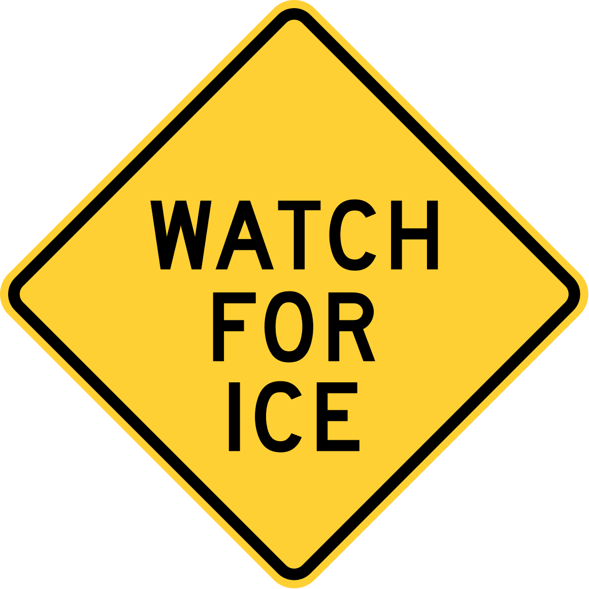 Vinyl Stickers - Watch for ice, Pennsylvania - Safety and Warning ...