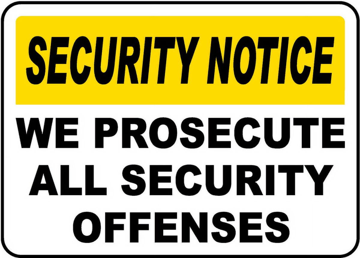 Vinyl Stickers - We Prosecute All Offenses Sign - Safety and Warning ...