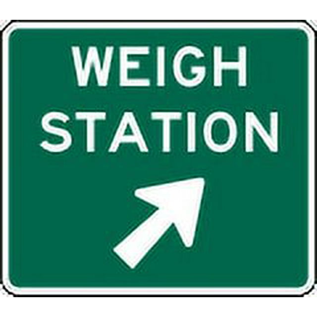 Vinyl Stickers - Weigh Station Sign with Right exit Arrow - Safety and ...