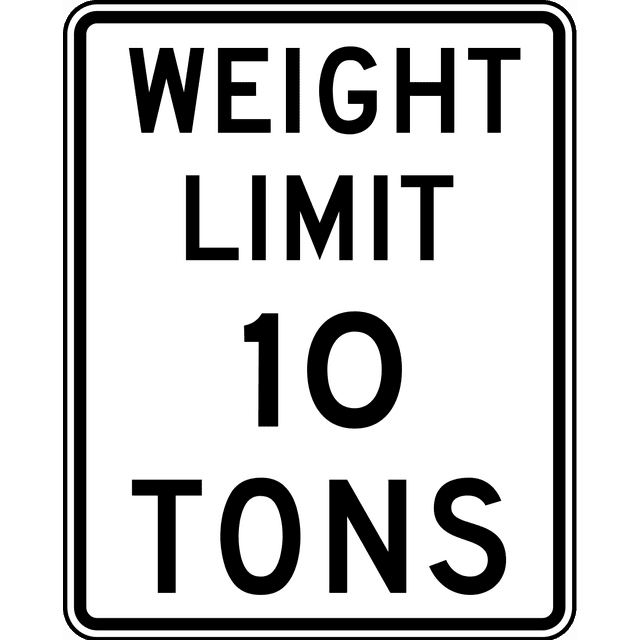 Vinyl Stickers - Weight Limit - Safety and Warning Warehouse Signs ...