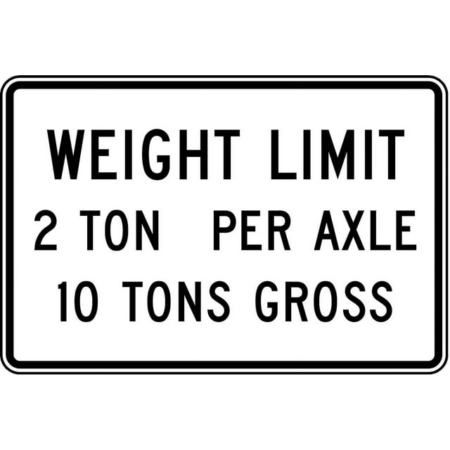 Vinyl Stickers - Weight Limit with per axle and Gross - Safety and ...
