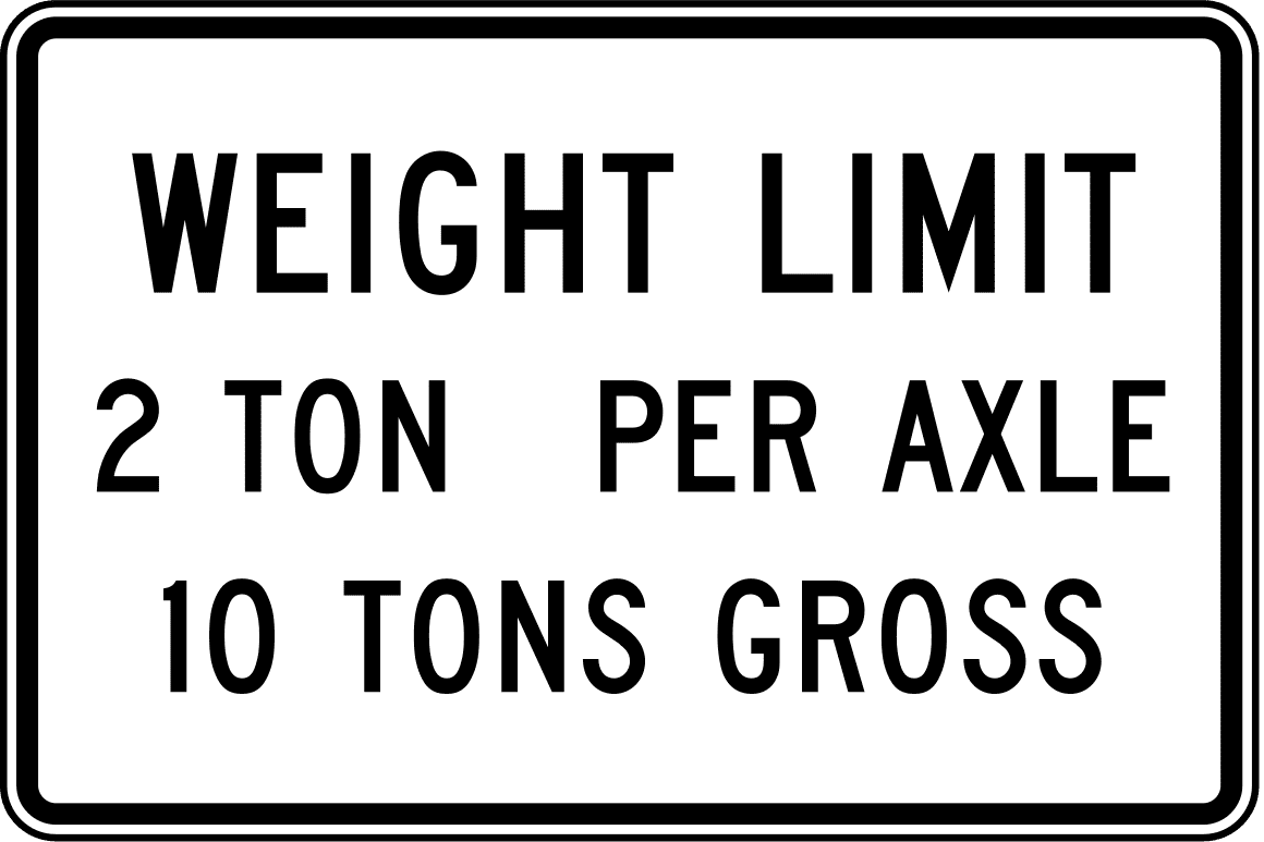 Vinyl Stickers - Weight Limit with per axle and Gross - Safety and ...