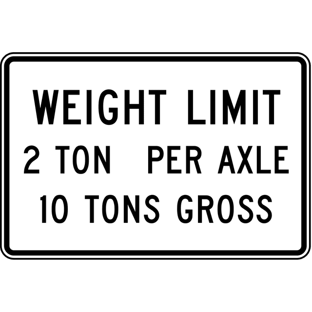 Vinyl Stickers - Weight Limit with per axle and Gross - Safety and ...