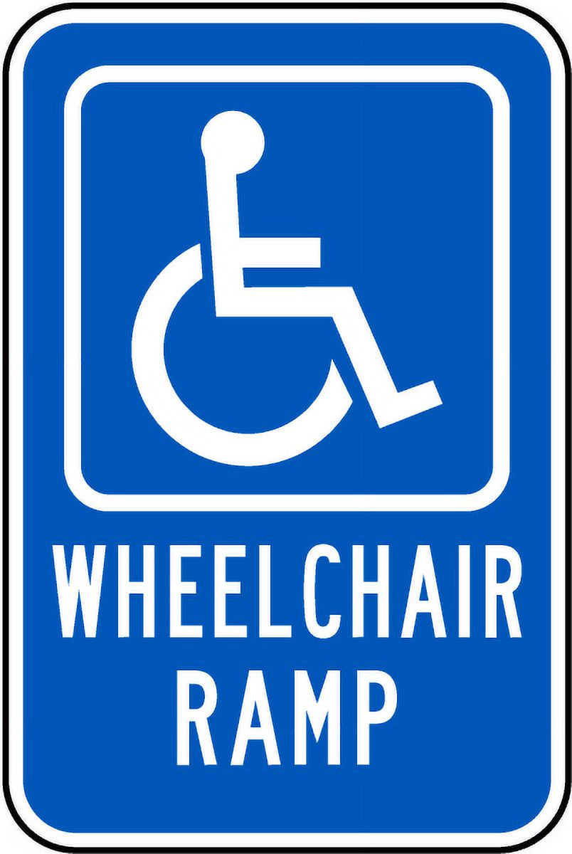 Vinyl Stickers - Wheelchair Ramp Sign - Safety and Warning Warehouse ...