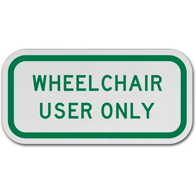 Vinyl Stickers - Wheelchair User Only Sign - Safety and Warning ...