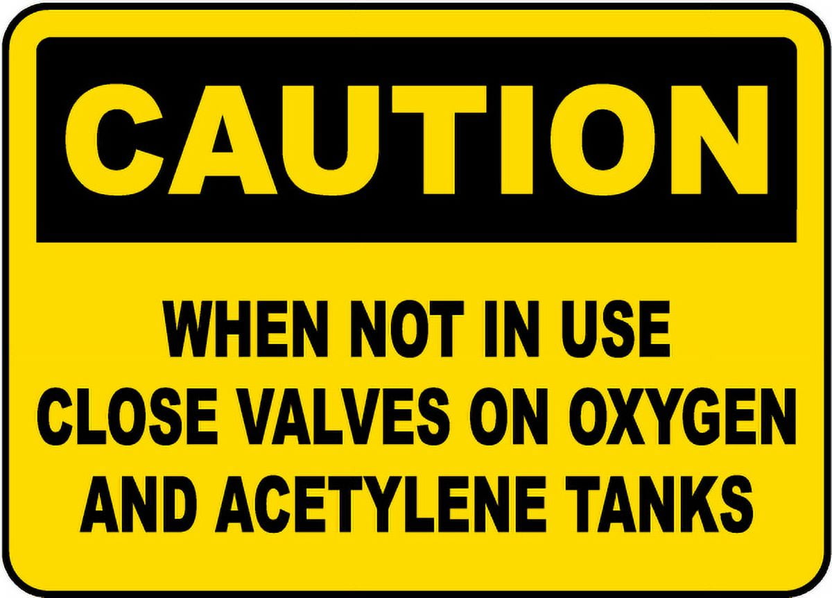 Vinyl Stickers - When Not in Use Close Valves Sign - Safety and Warning ...