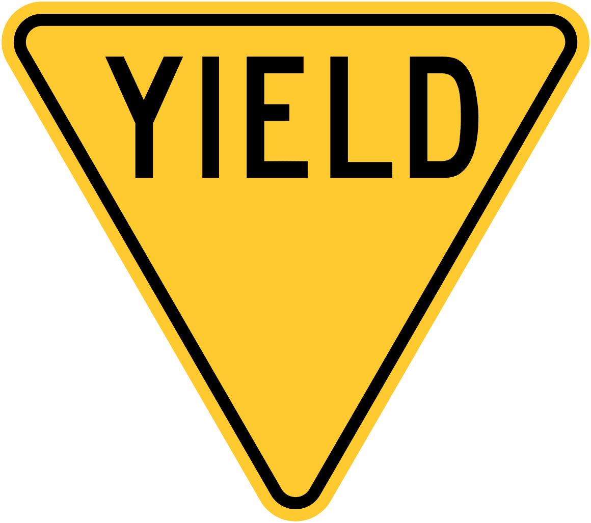Vinyl Stickers - Yield - Safety and Warning Warehouse Signs Stickers ...