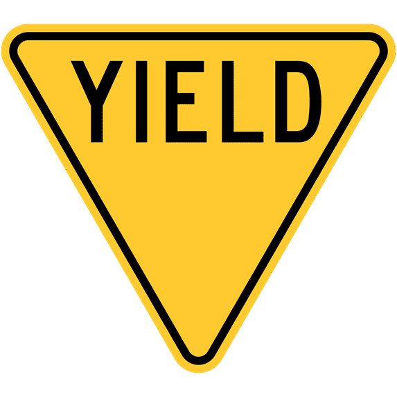 Vinyl Stickers - Yield - Safety and Warning Warehouse Signs Stickers ...