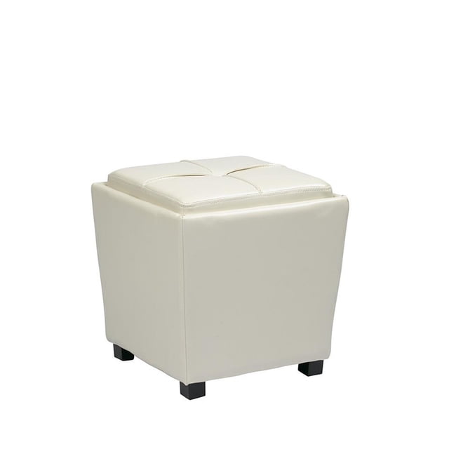 Vinyl Storage Ottoman, Multiple Colors - Walmart.com