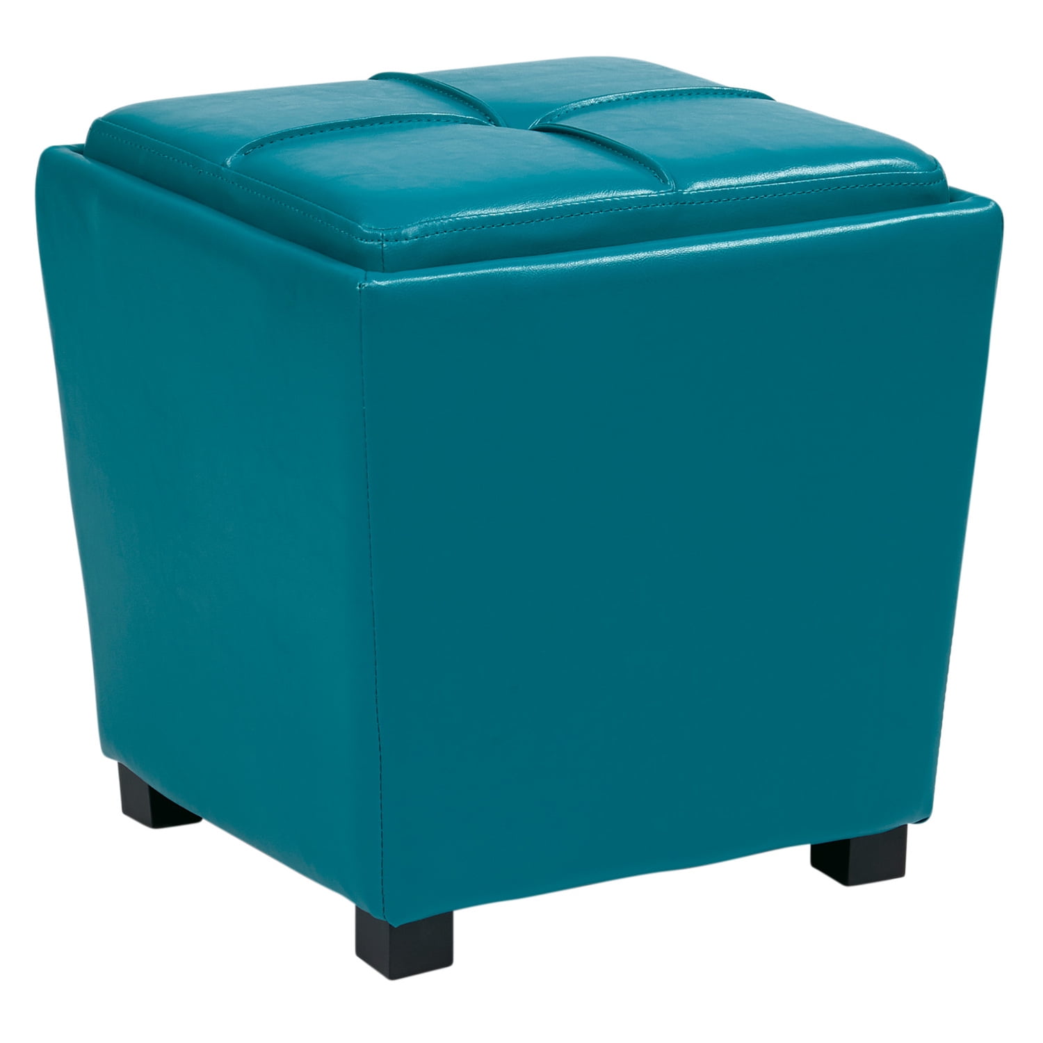 Vinyl Storage Ottoman, Multiple Colors - Walmart.com