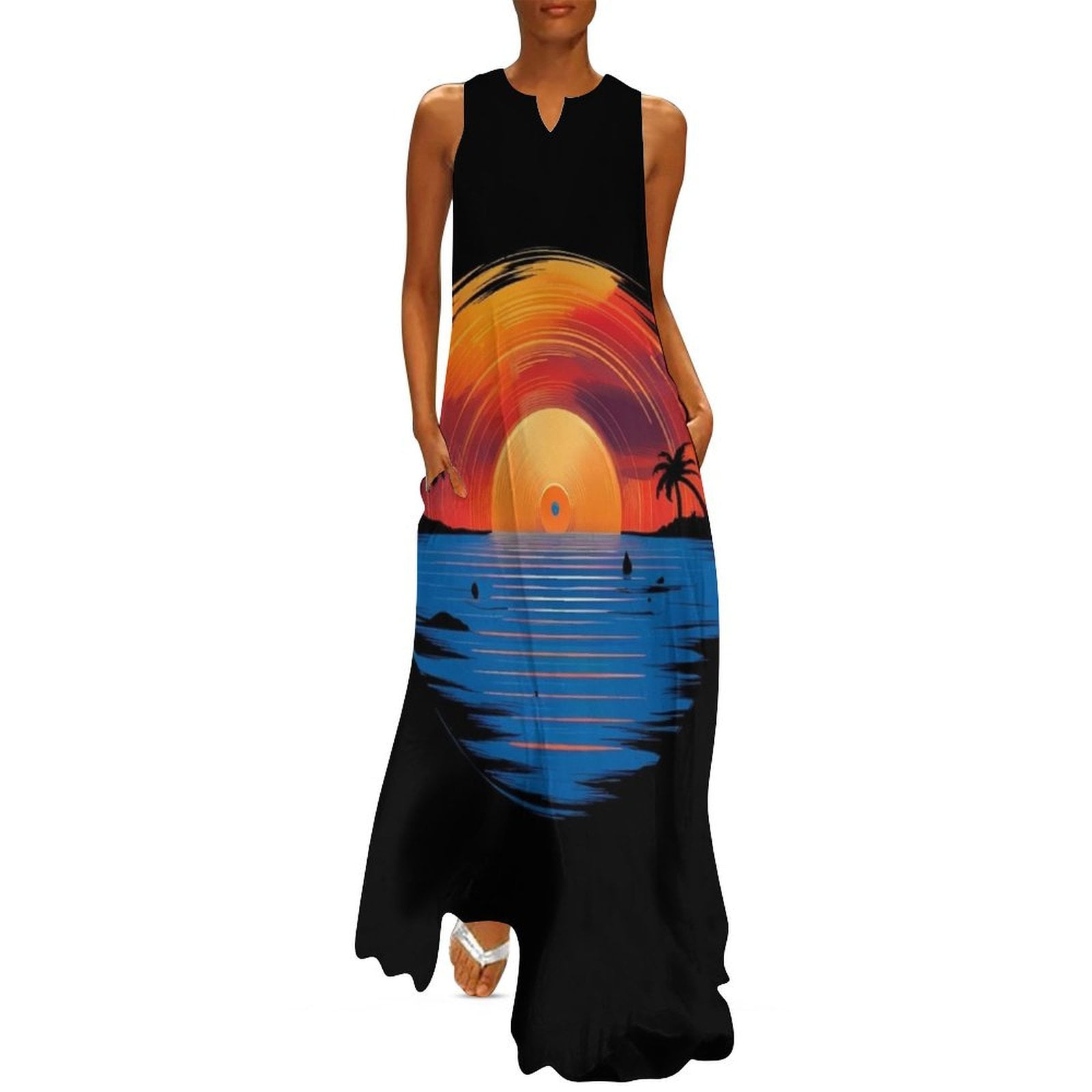 Vinyl Sunset Long Dress dress party night womans clothing women dress ...