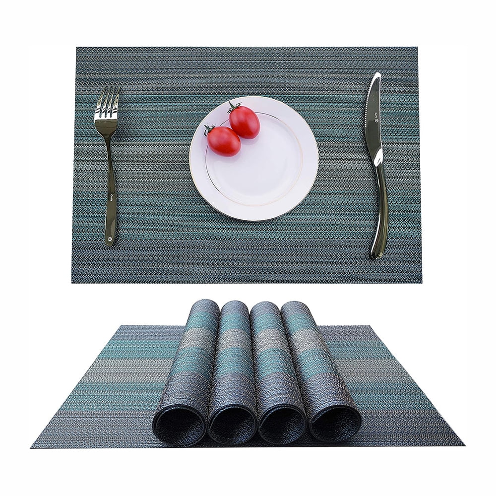 Vinyl Table Place Mats For Home Decoration, Stain Resistant Washable ...