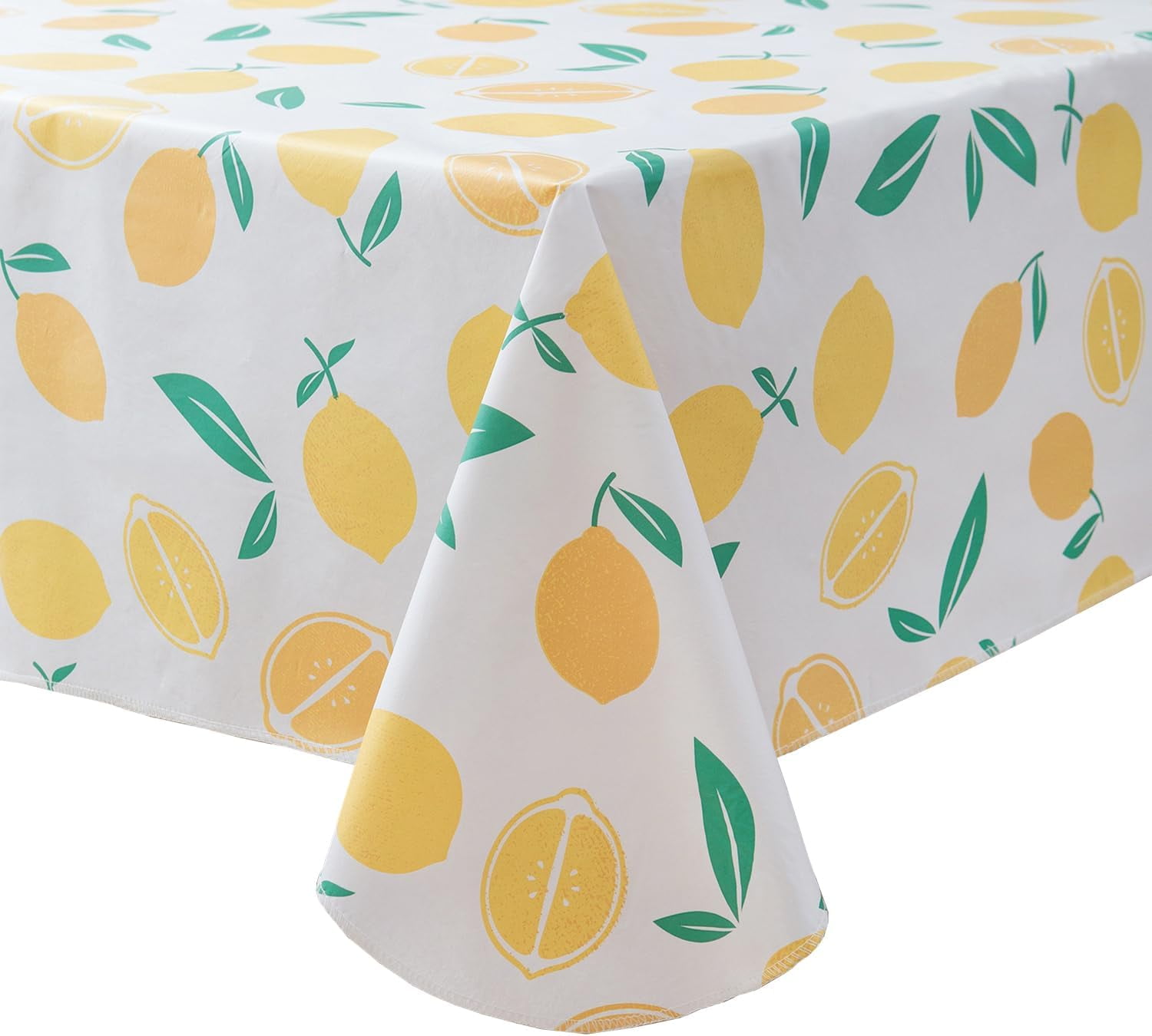 Vinyl Tablecloth with Flannel Backed Waterproof Oil-Proof PVC Table ...