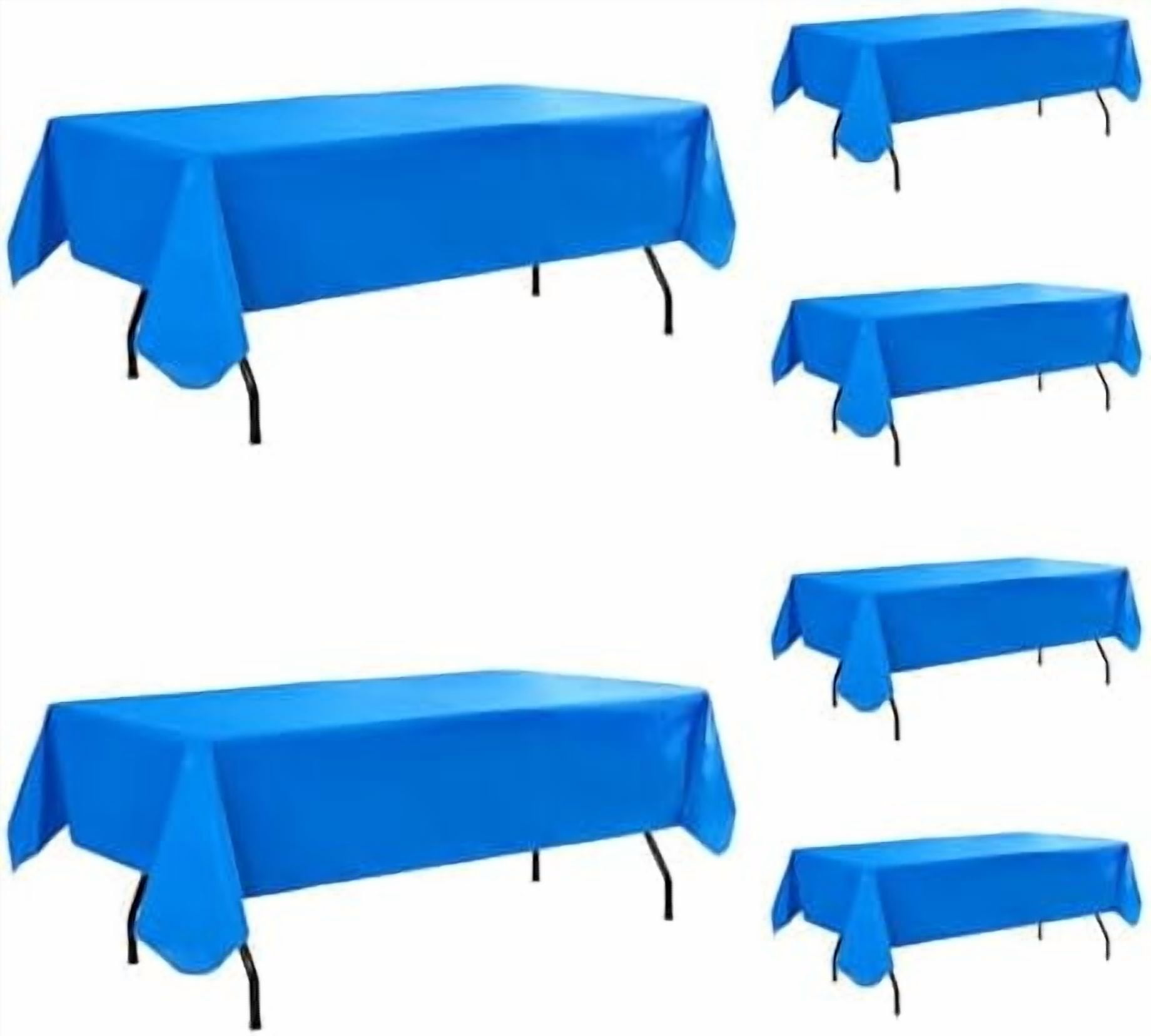 Vinyl Tablecloth with Flannel Backing-6 Pack Royal Blue 60x102 Inch ...