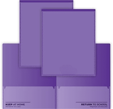 Vinyl Take-Home Folder - Purple (Pack of 24) - Walmart.com