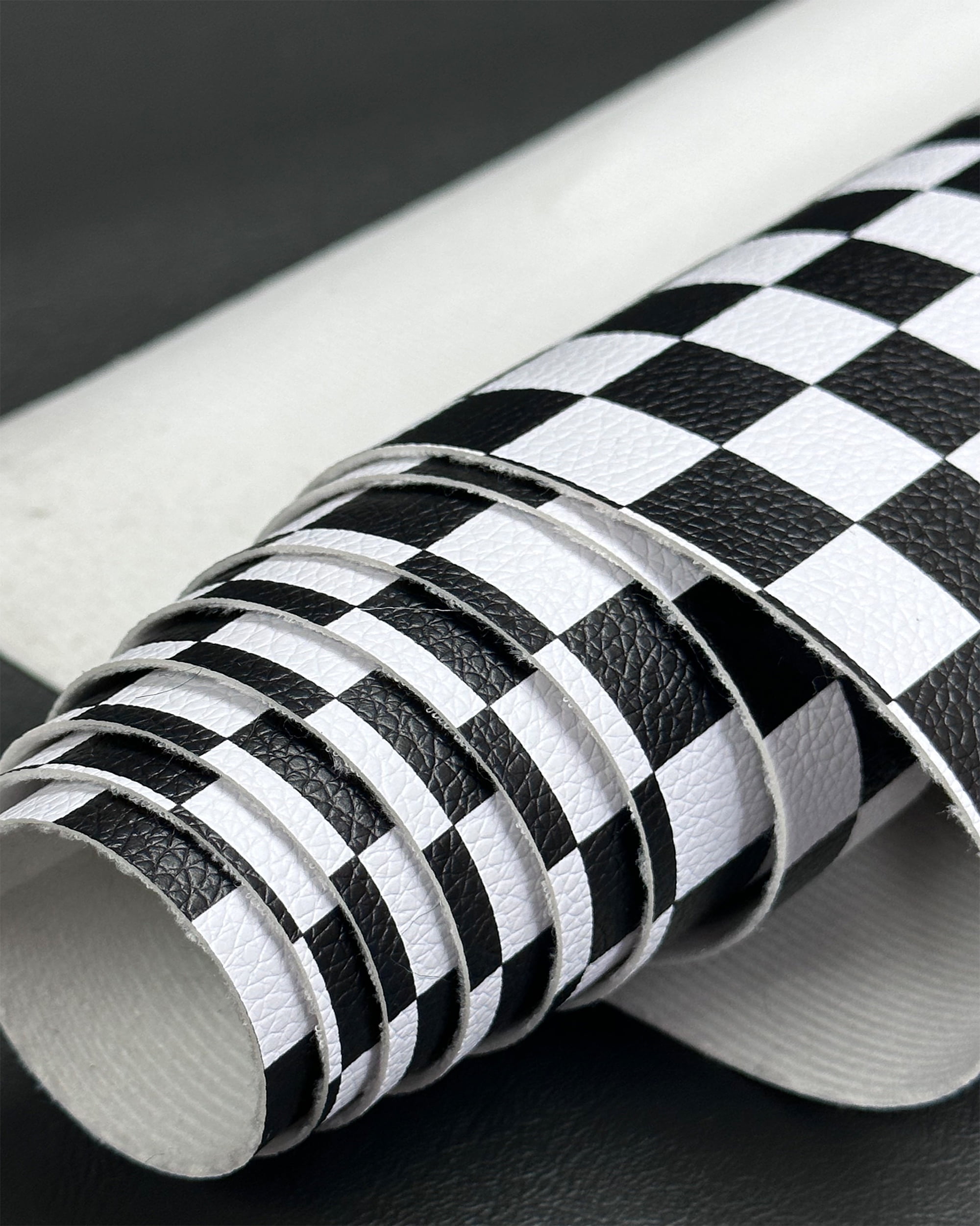 Vinyl Upholstery Racing Checkers (Half inch squares) Black and White ...
