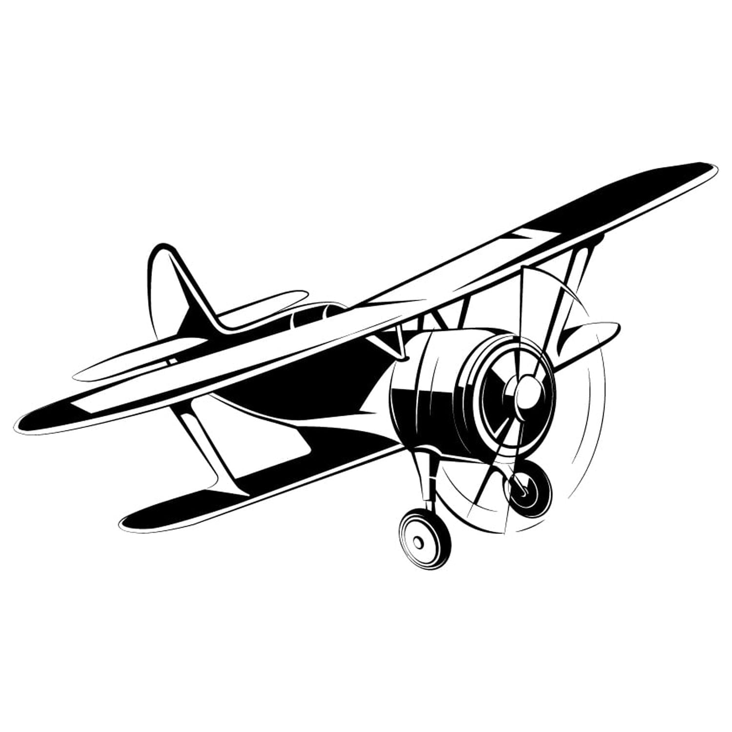 Vinyl Wall Art Decal - Aero Plane - 16.5" x 28.5" - Modern Inspiring ...