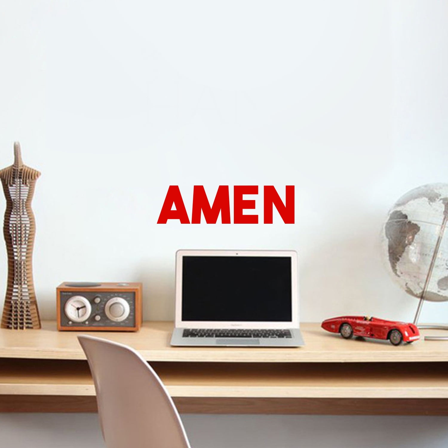 Vinyl Wall Art Decal - Amen - 5.5" x 20" - Religious Spiritual Faith ...