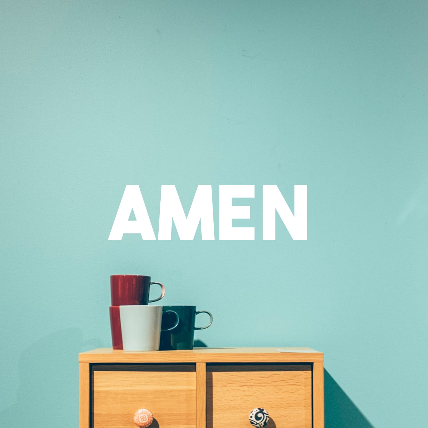 Vinyl Wall Art Decal - Amen - 5.5" x 20" - Religious Spiritual Faith ...