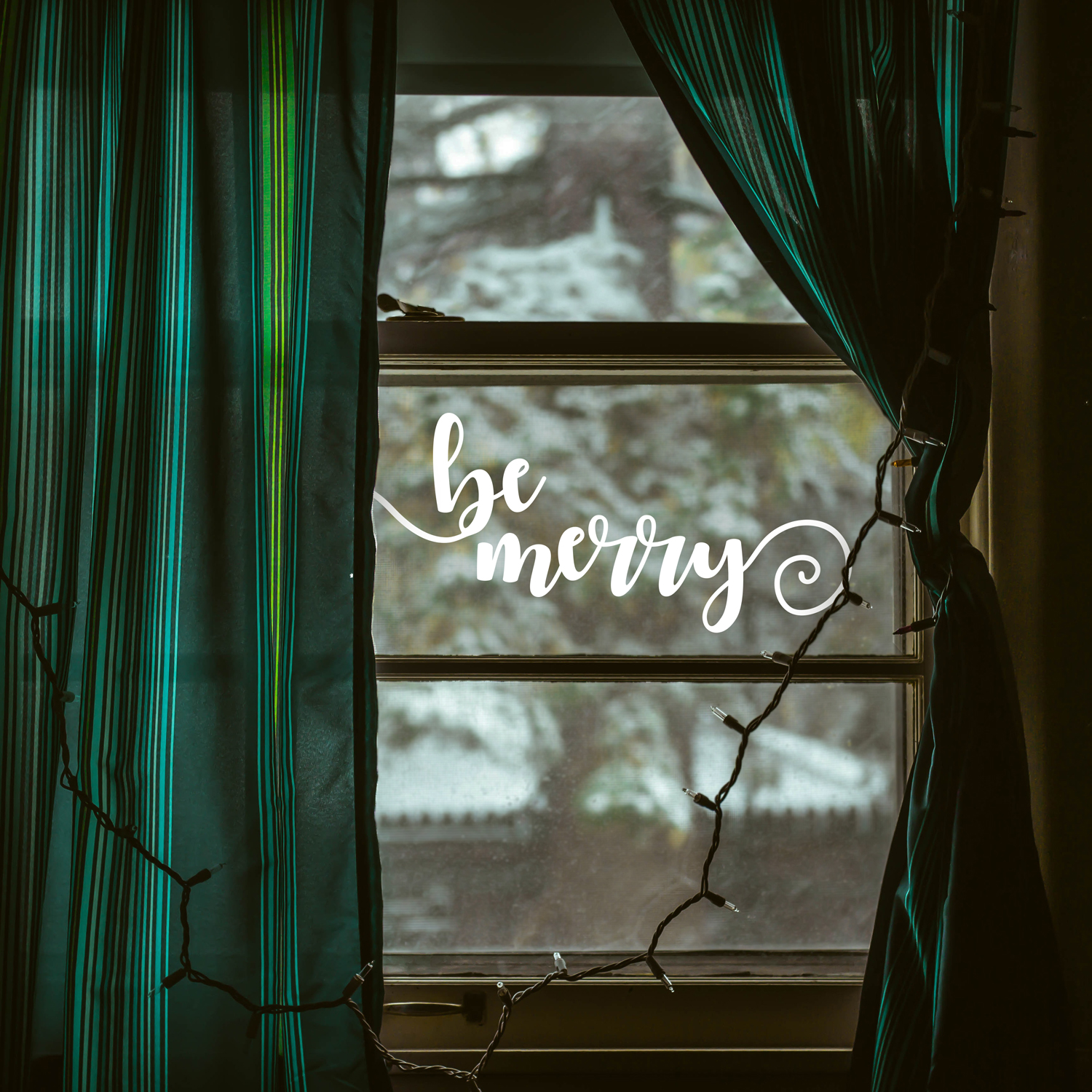 Vinyl Wall Art Decal - Be Merry - 9" x 22.5" - Cursive Christmas ...