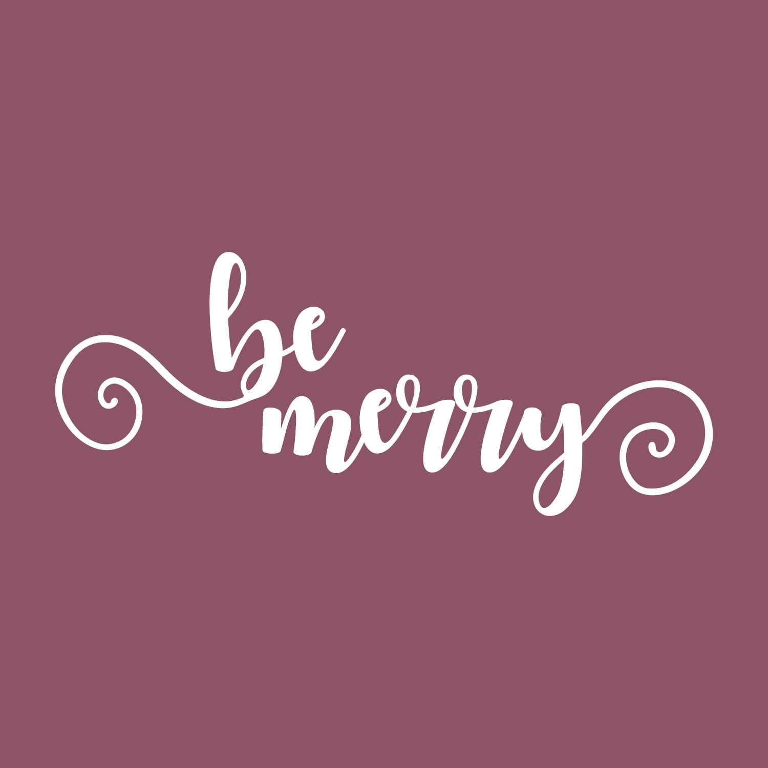 Vinyl Wall Art Decal - Be Merry - 9" x 22.5" - Cursive Christmas ...