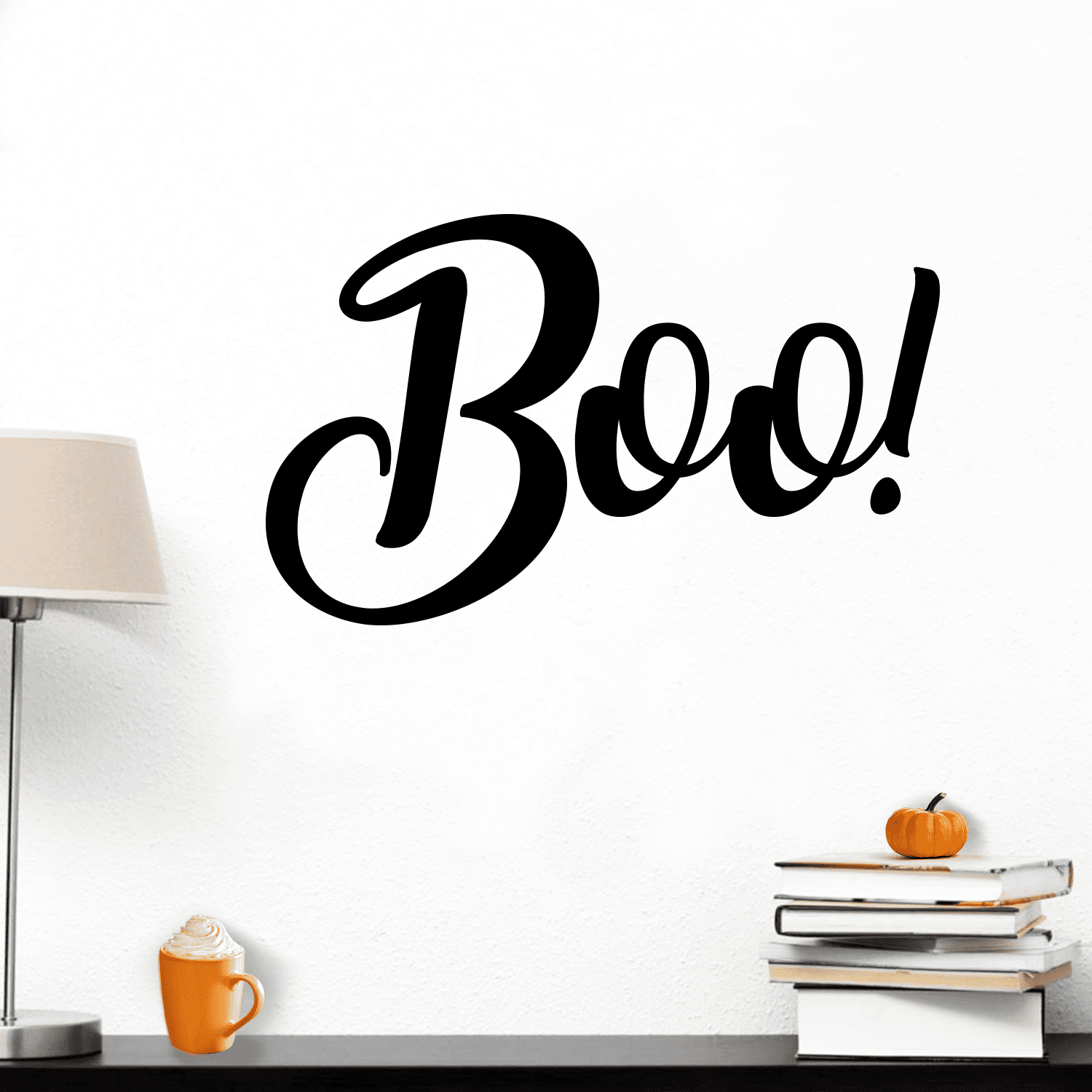 Vinyl Wall Art Decal - Boo - 11.5" x 19" - Fun Brush Lettering ...
