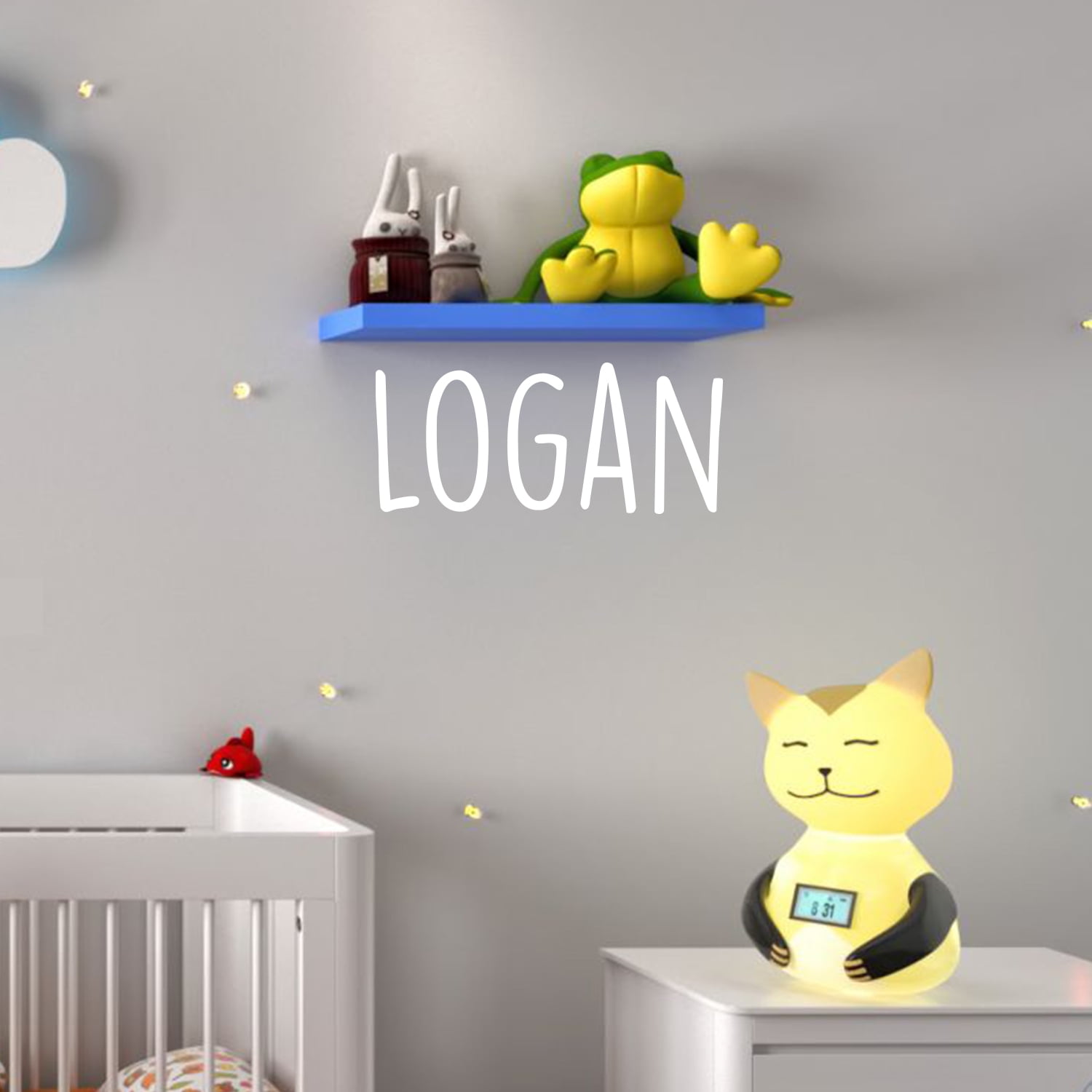 Vinyl Wall Art Decal Boys Custom Name - ’Logan’ Custom Text Name - 12 ...