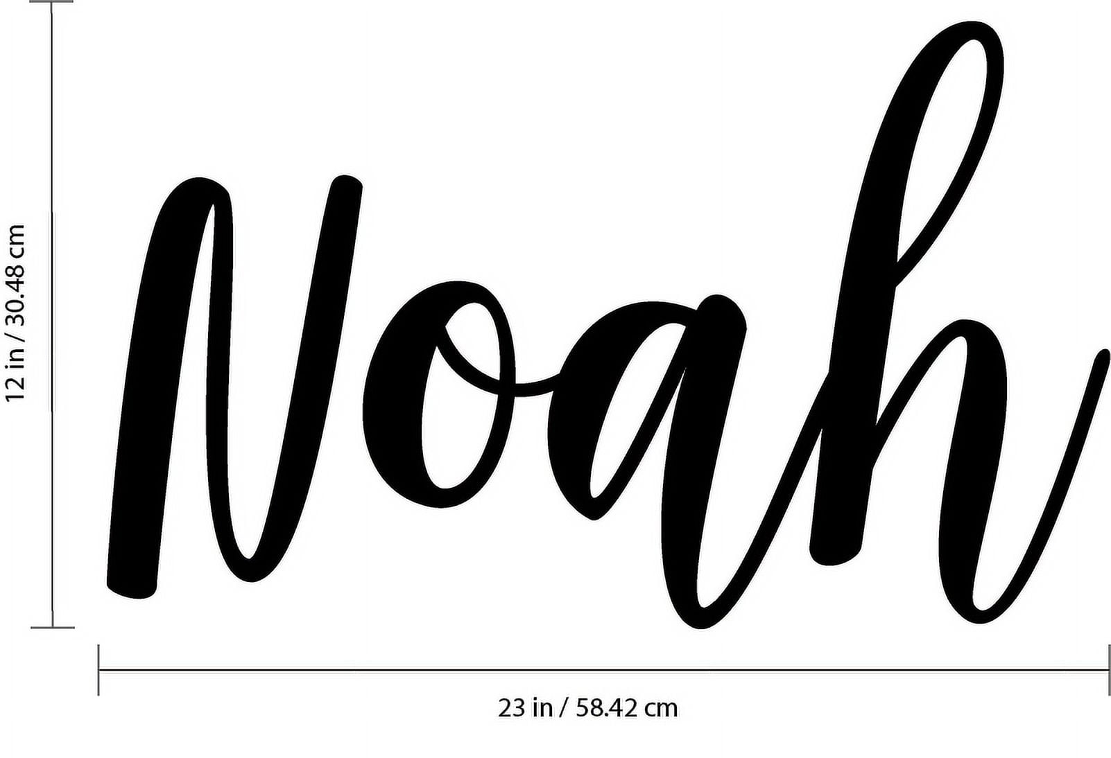 Vinyl Wall Art Decal Boys Custom Name - ’NOAH’ Custom Text Name - 12" x ...