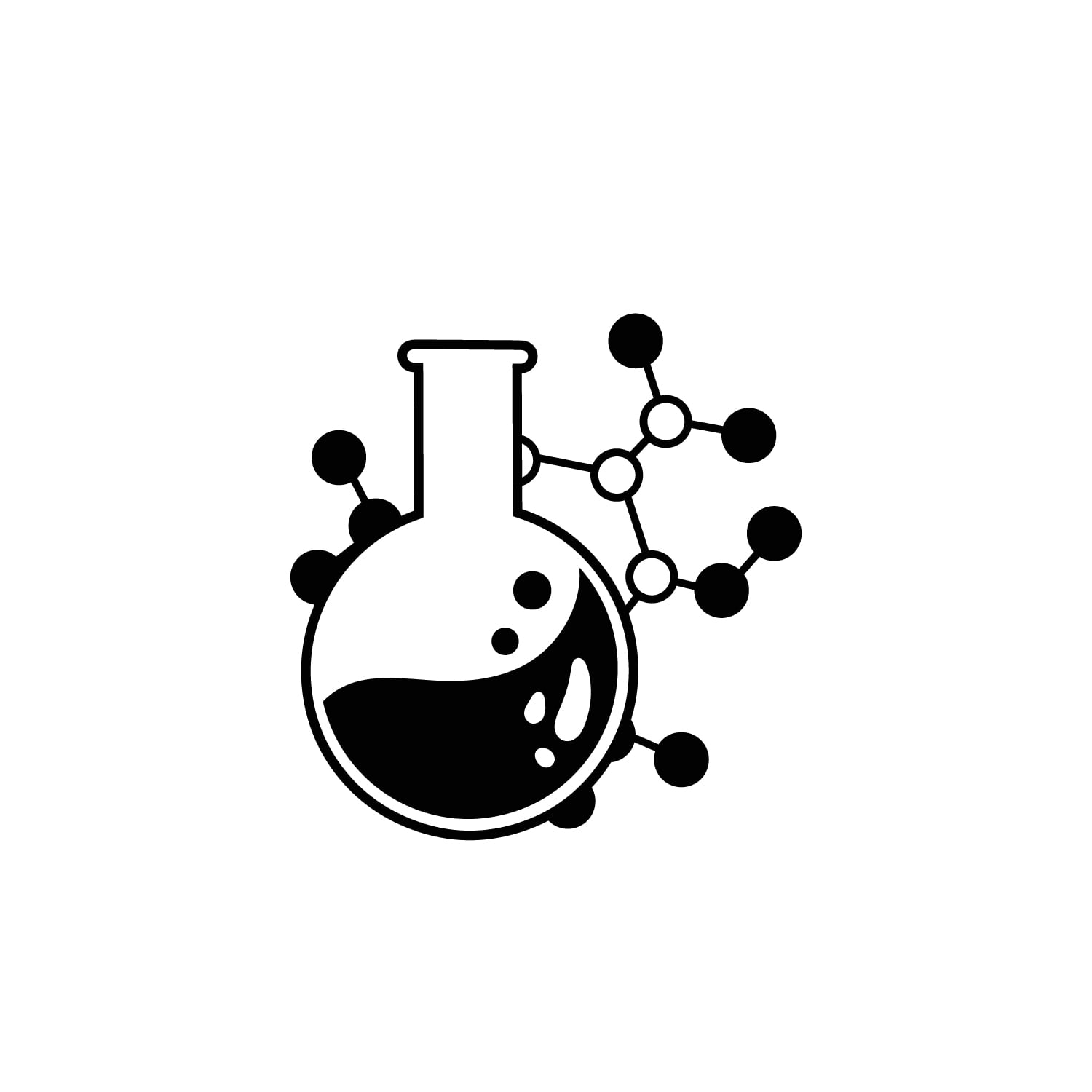 Vinyl Wall Art Decal - Chemical Atom - 17" x 16.5" - Modern ...