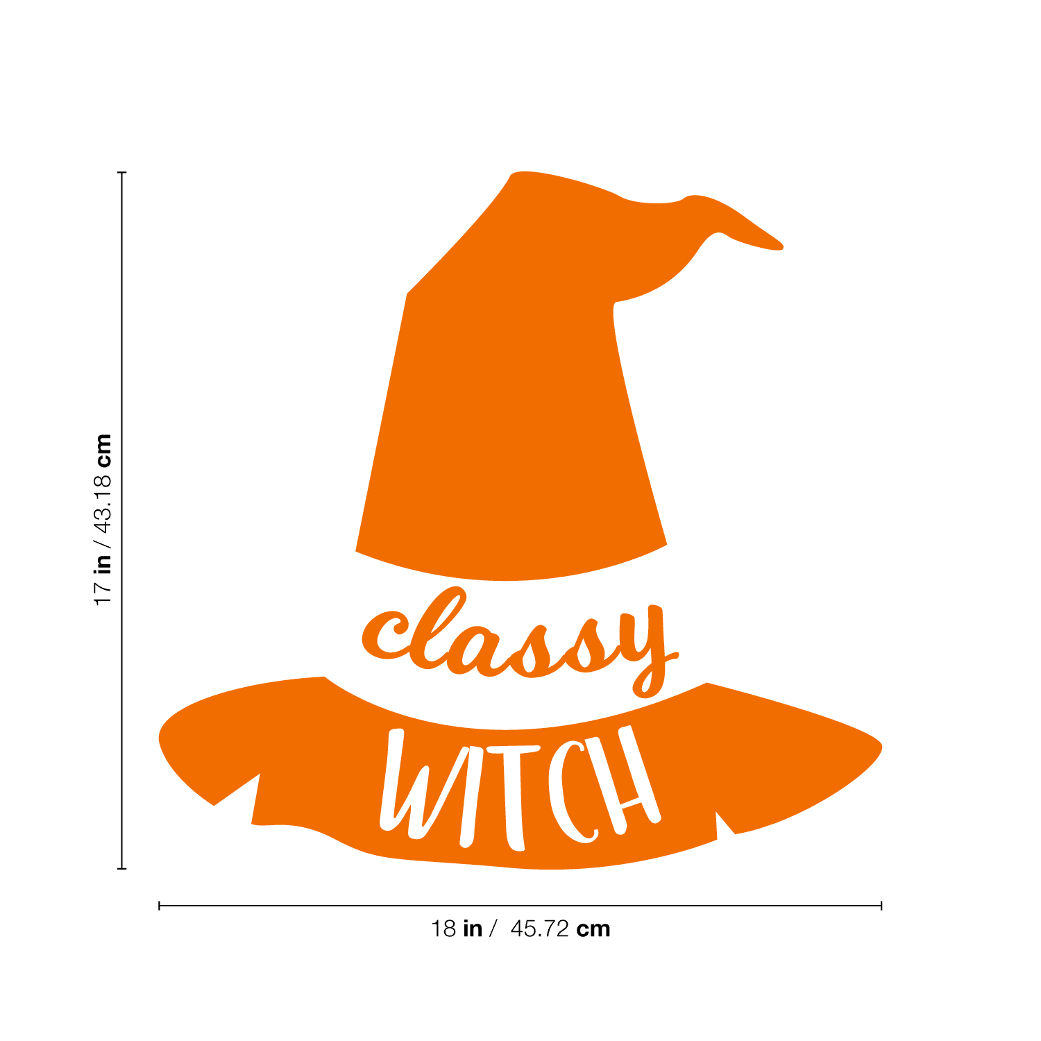 Vinyl Wall Art Decal - Classy Witch - 17" x 18" - Trendy Halloween ...