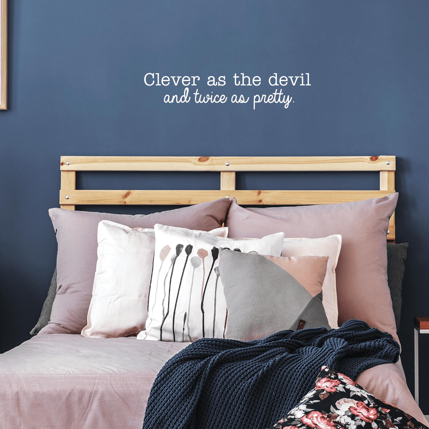 Vinyl Wall Art Decal - Clever As The Devil And Twice As Pretty - 6.5" x ...