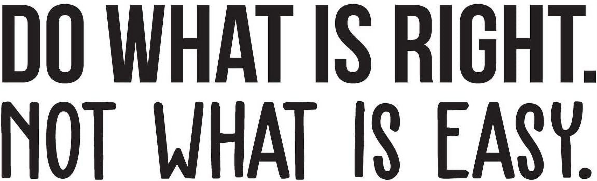 Vinyl Wall Art Decal - Do What Is Right Not What Is Easy - 9" x 30 ...